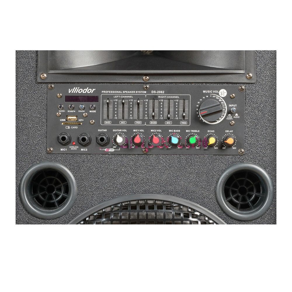 Аудио система Vlliodor-NRS, 500W, Bluetooth, USB, FM, AUX, Караоке ...