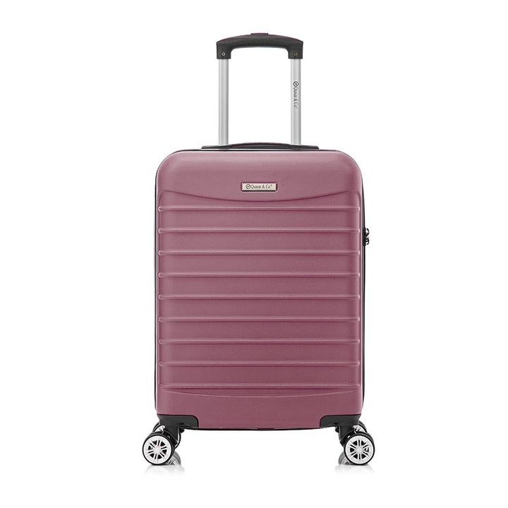 Troler cabina avion Quasar & Co.®, 55x36x20cm, bagaj de mana, valiza cu ...
