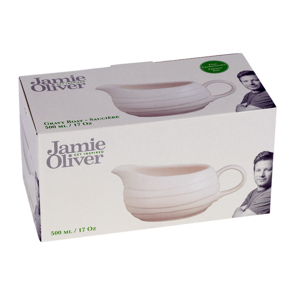 Sosiera ceramica, Jamie Oliver, recipient pentru sosuri, 500 ml, crem ...