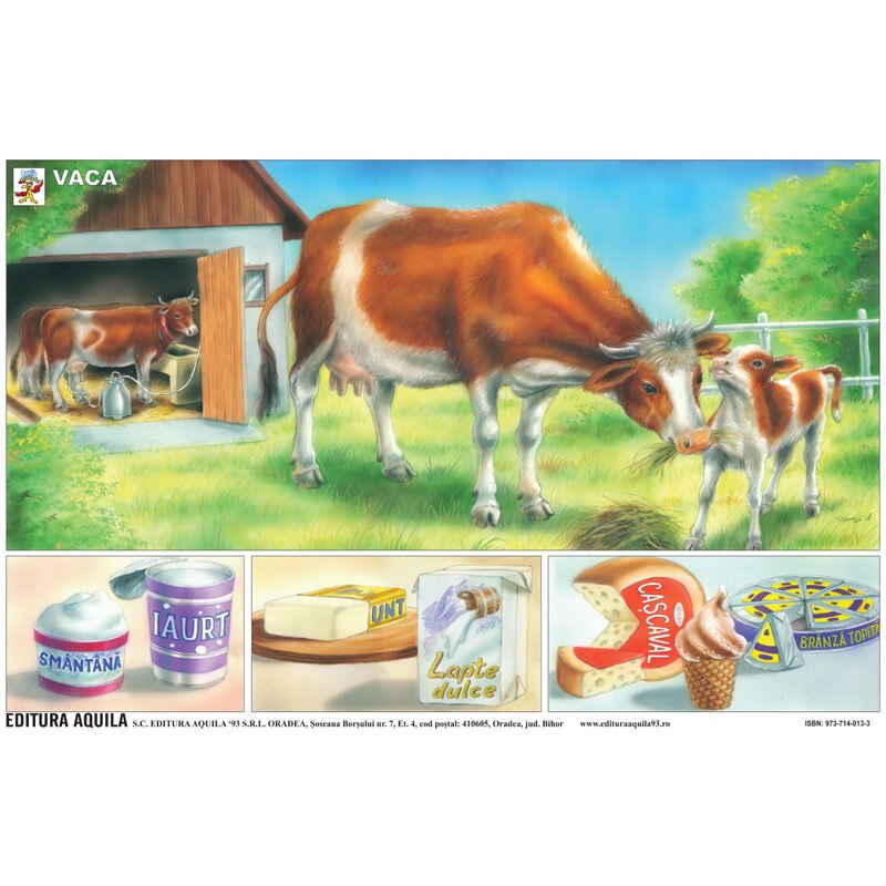 Plansa Calul si Vaca, 50 x 70 cm - eMAG.ro