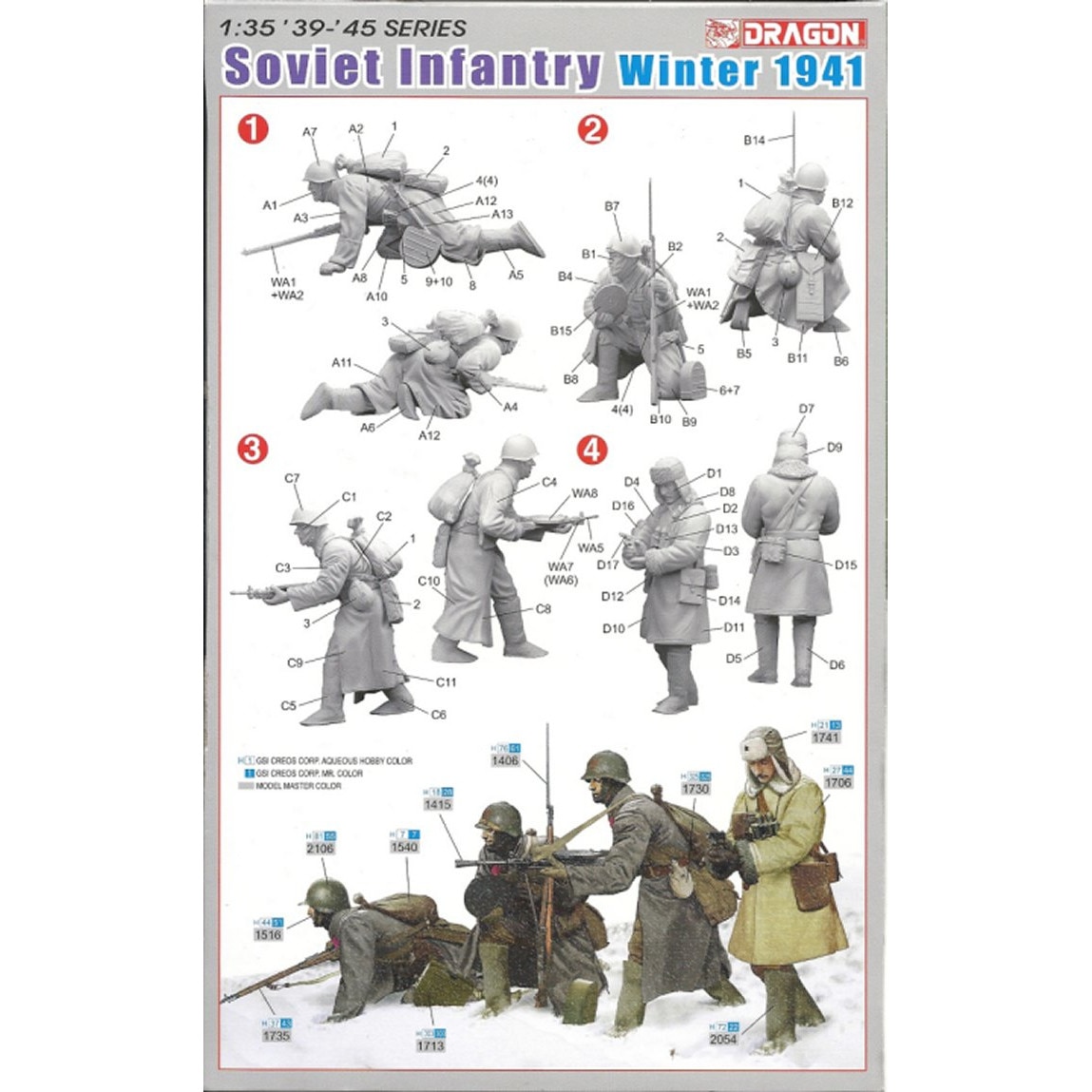 Set Figurine de construit Soldati Dragon Soviet Infantry Winter 1941 ...
