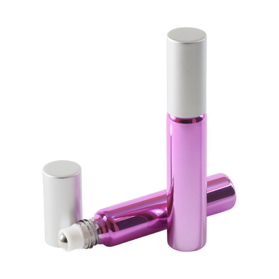 Set 5 recipiente cosmetice sticlute roll on uleiuri esentiale, 10 ml ...