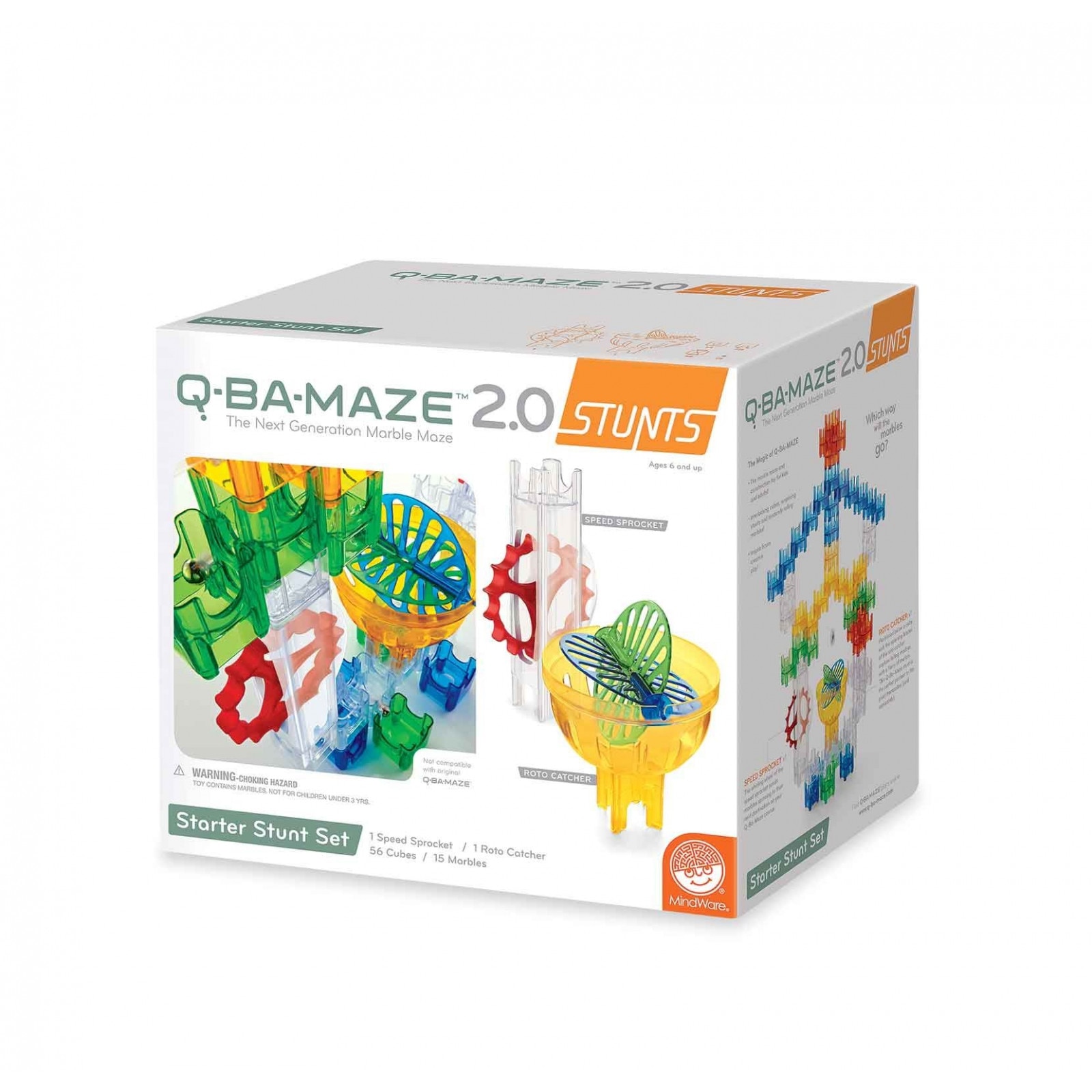 Q-BA-MAZE 2.0 Starter Stunt Set, joc de constructie cu bile - eMAG.ro