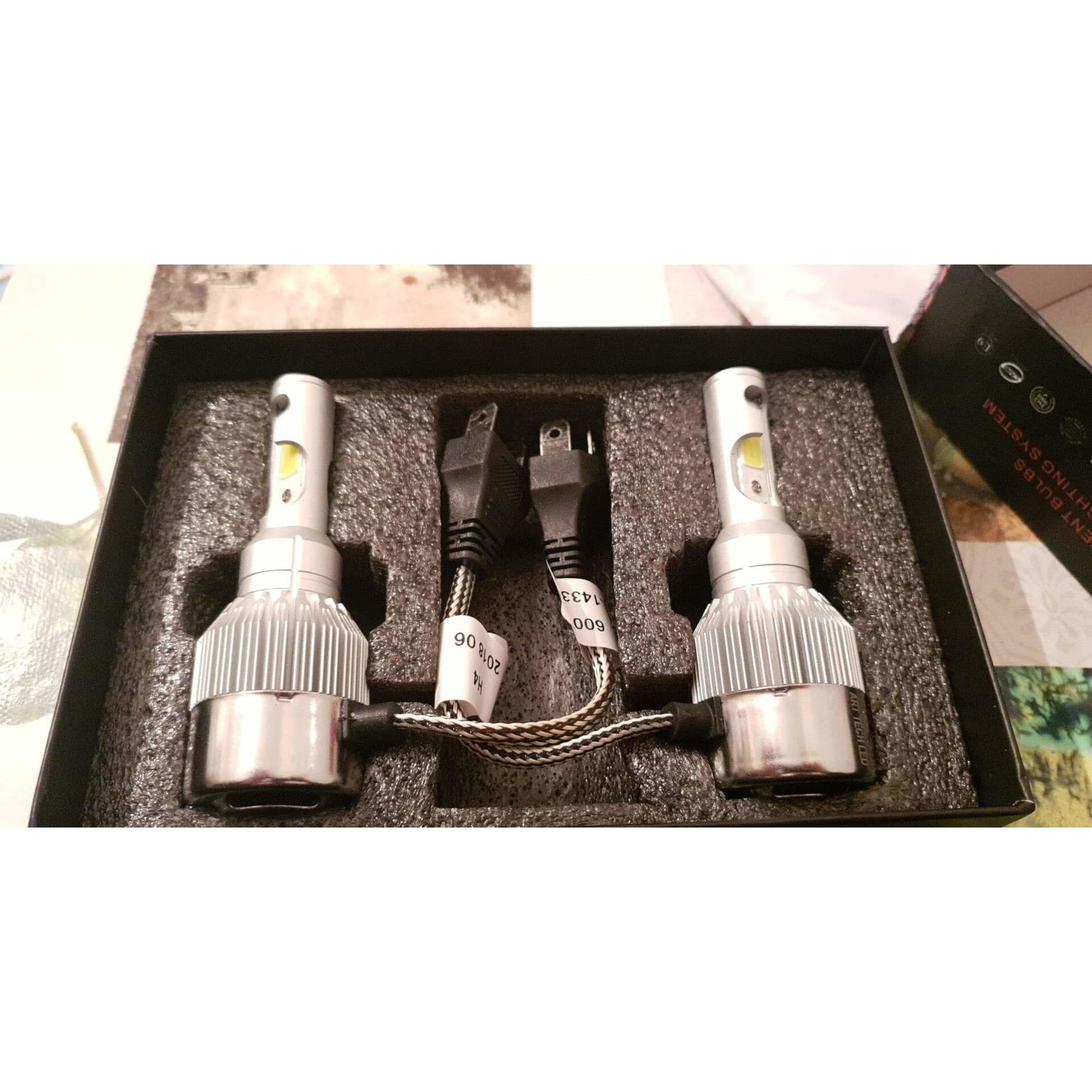 Kit 2 leduri cu ventilator H4 ,led headlight 2 faze 12v-24v 72w 7600lm ...
