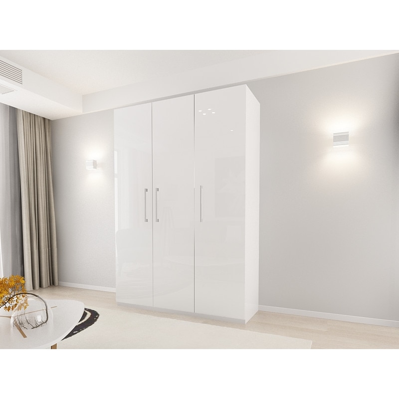Modul Dressing COMO cu 3 usi Alb, MDF Lucios, dimensiune 150*220 cm ...