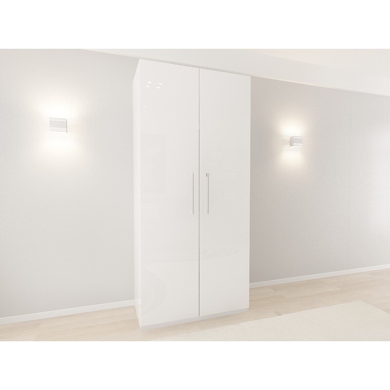 Modul Dressing COMO cu 2 usi Alb, MDF Lucios, dimensiune 100*220 cm ...