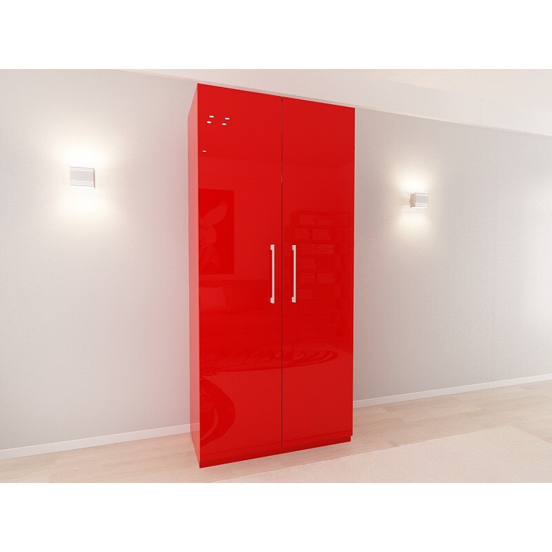 Modul Dressing COMO cu 2 usi Rosu, MDF Lucios, dimensiune 100*220 cm ...