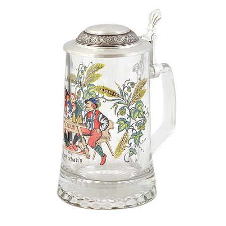 Halba sticla de bere cu capac, garnitura desen, 500 ml - eMAG.ro