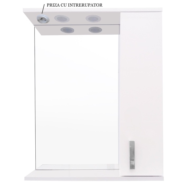 OGLINDA BAIE-60 cm MDF CU SPOTURI LED,dulapior dreapta - eMAG.ro