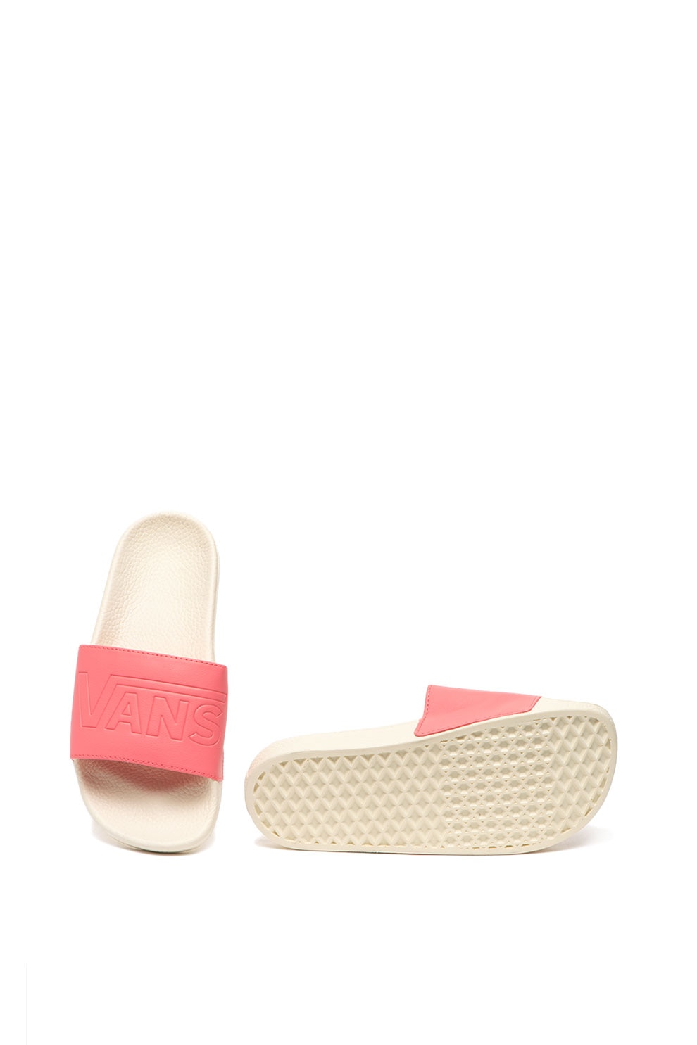 Vans, Papuci cu logo si brant anatomic, Roz/Alb, 6 - eMAG.ro