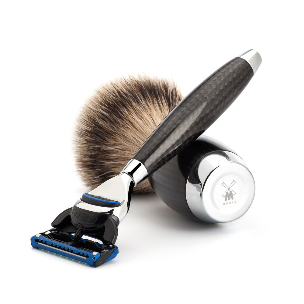 Set de barbierit cu aparat de ras compatibil Gillette Fusion si pamatuf ...