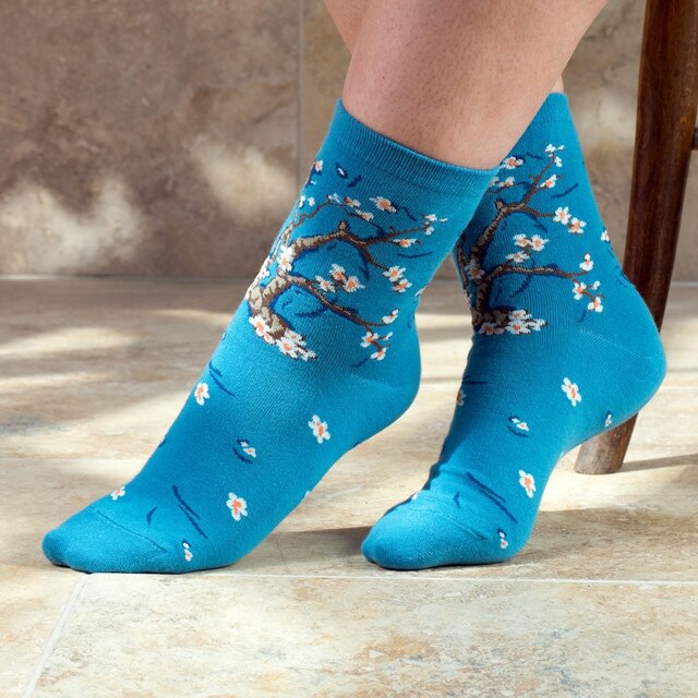 Pachet cadou sosete Art Homage Van Gogh Migdal inflorit, Bohemians ...