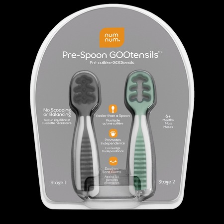 Pre-lingurite NumNum GOOtensils Glacier Green/Storm Gray - eMAG.ro