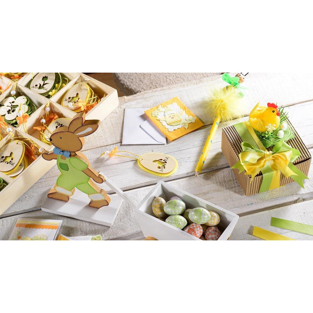 Decor Iepuras Green 28 cm x 21 cm - eMAG.ro