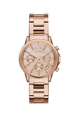ARMANI EXCHANGE, Часовник с метална верижка, Rose Gold - eMAG.bg