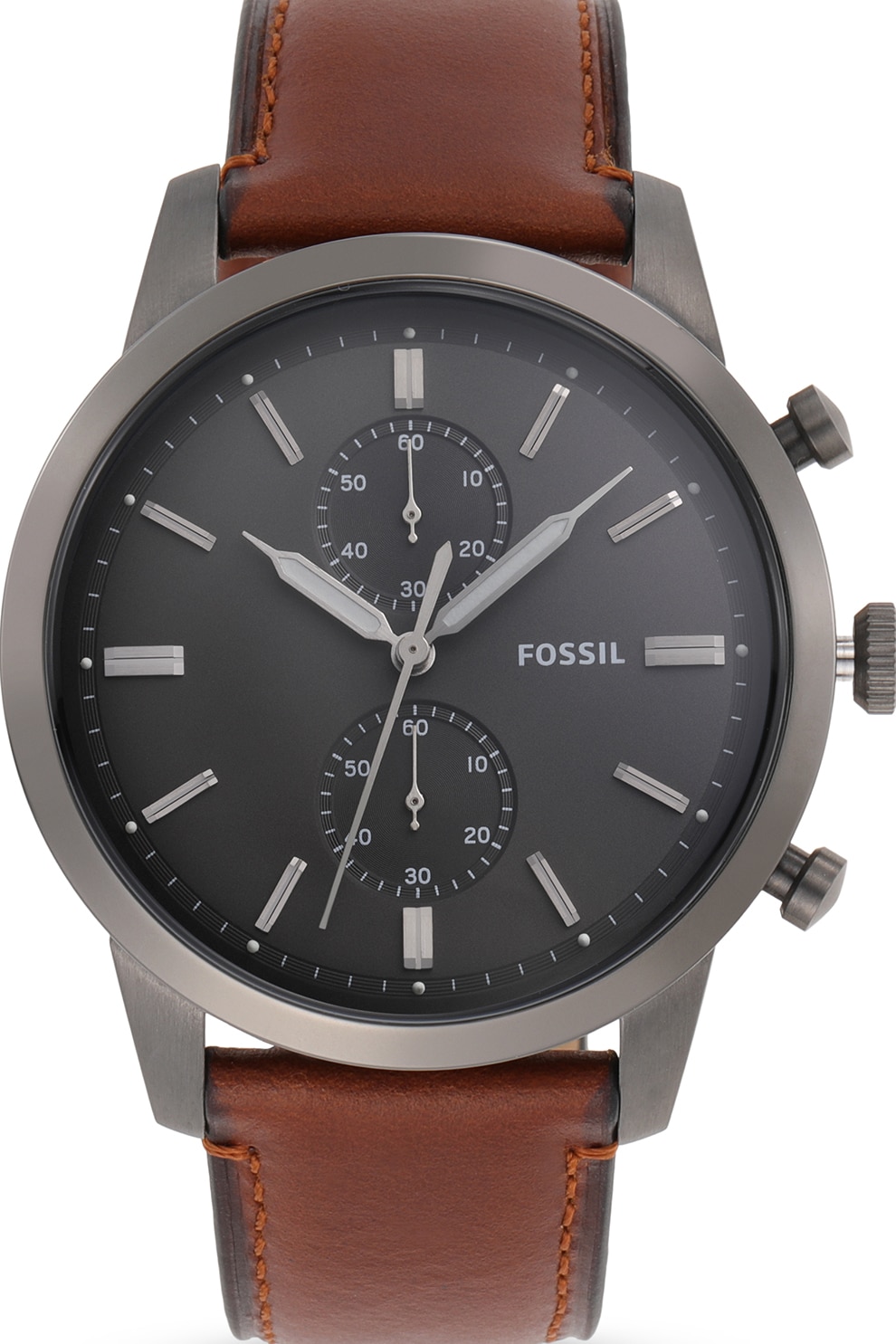 Fossil, Ceas cu o curea de piele, Maro - eMAG.ro