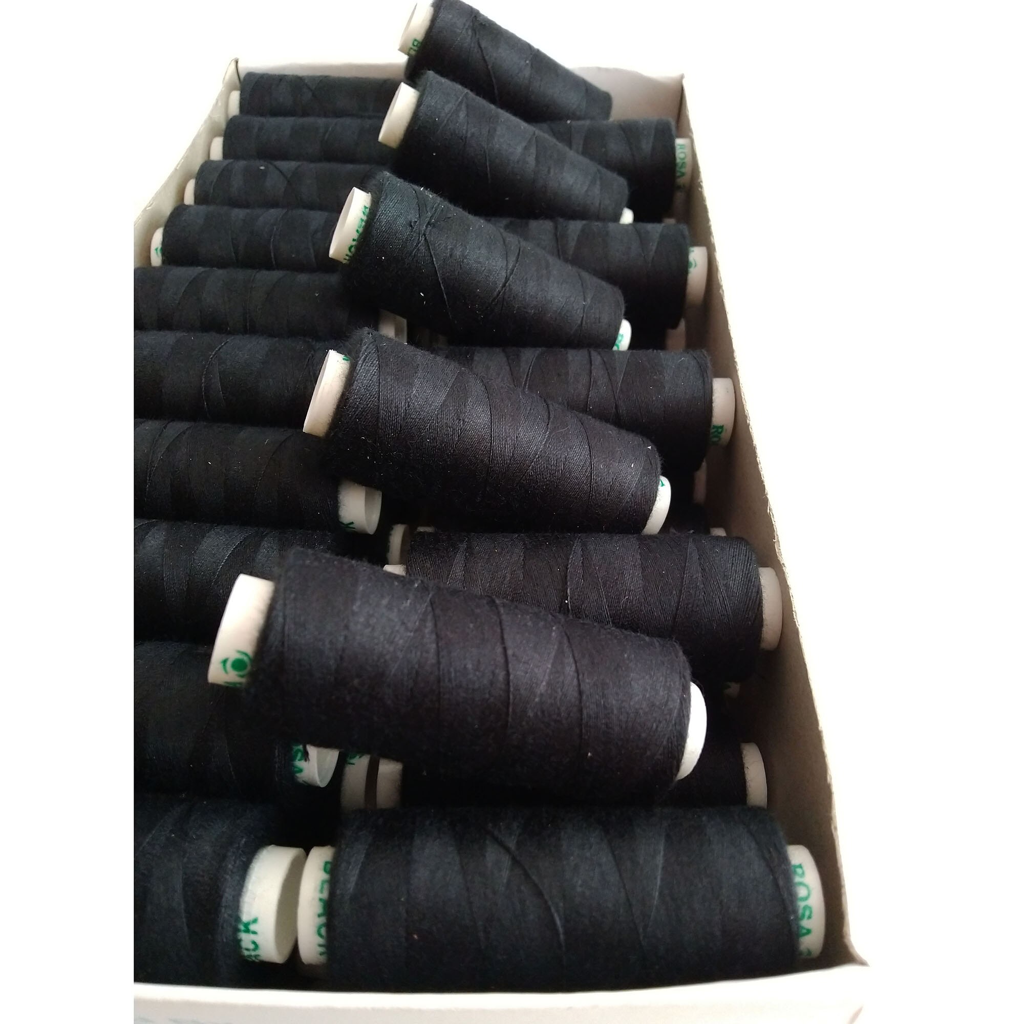 Set ata cusut Rosa 40 papiote, culoare negru, 300 m papiota, poliester ...