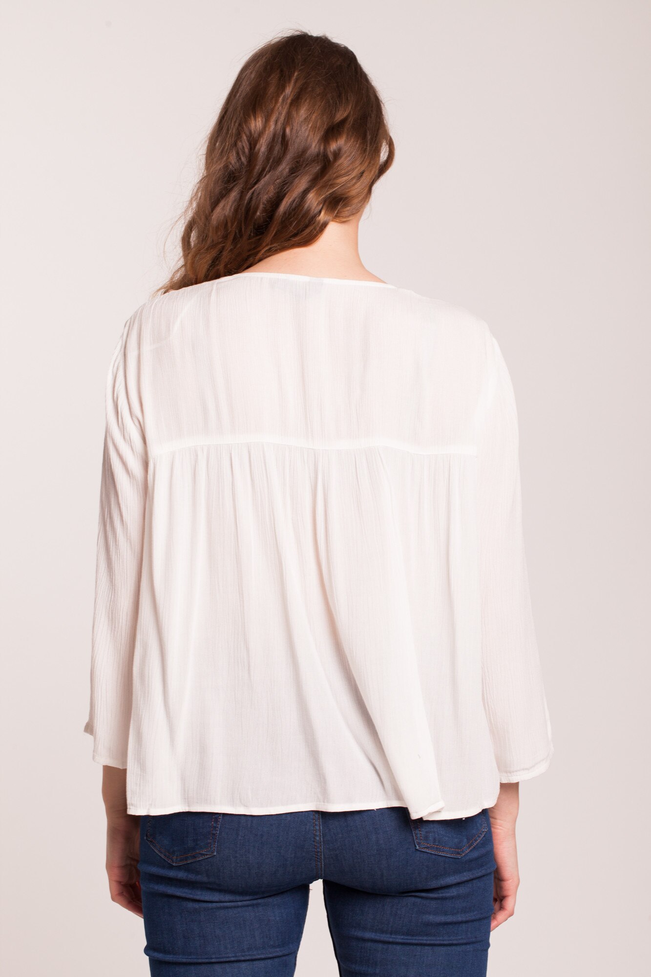 Bluza vascoza alba two in one brodata,Maya Shop - eMAG.ro