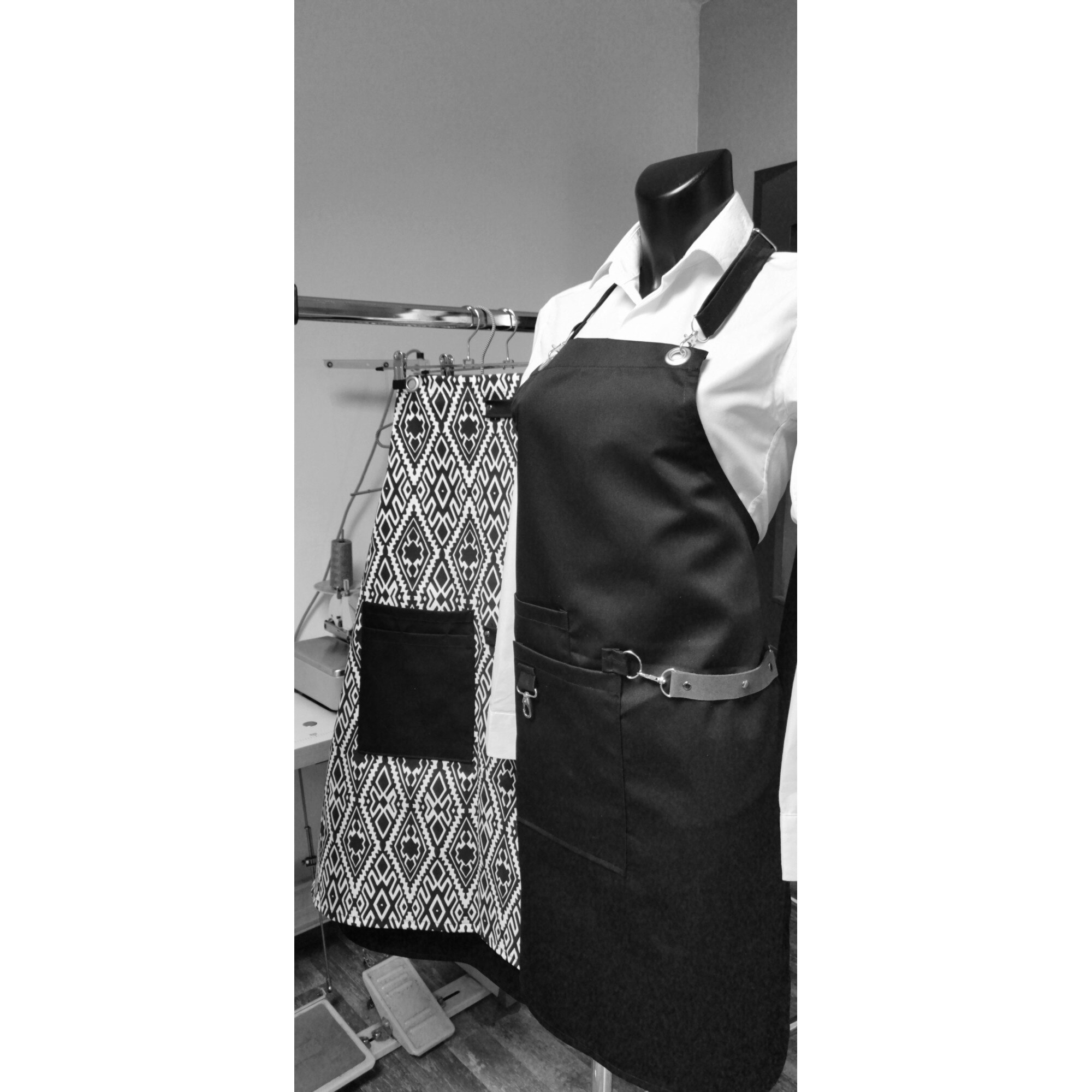 Sort barman, cu piele naturala, Doc, Negru, cod 242 - eMAG.ro