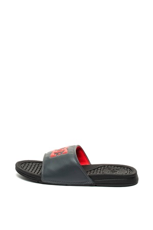 DC, Papuci cu logo Bolsa, Gri/Rosu, 10 - eMAG.ro