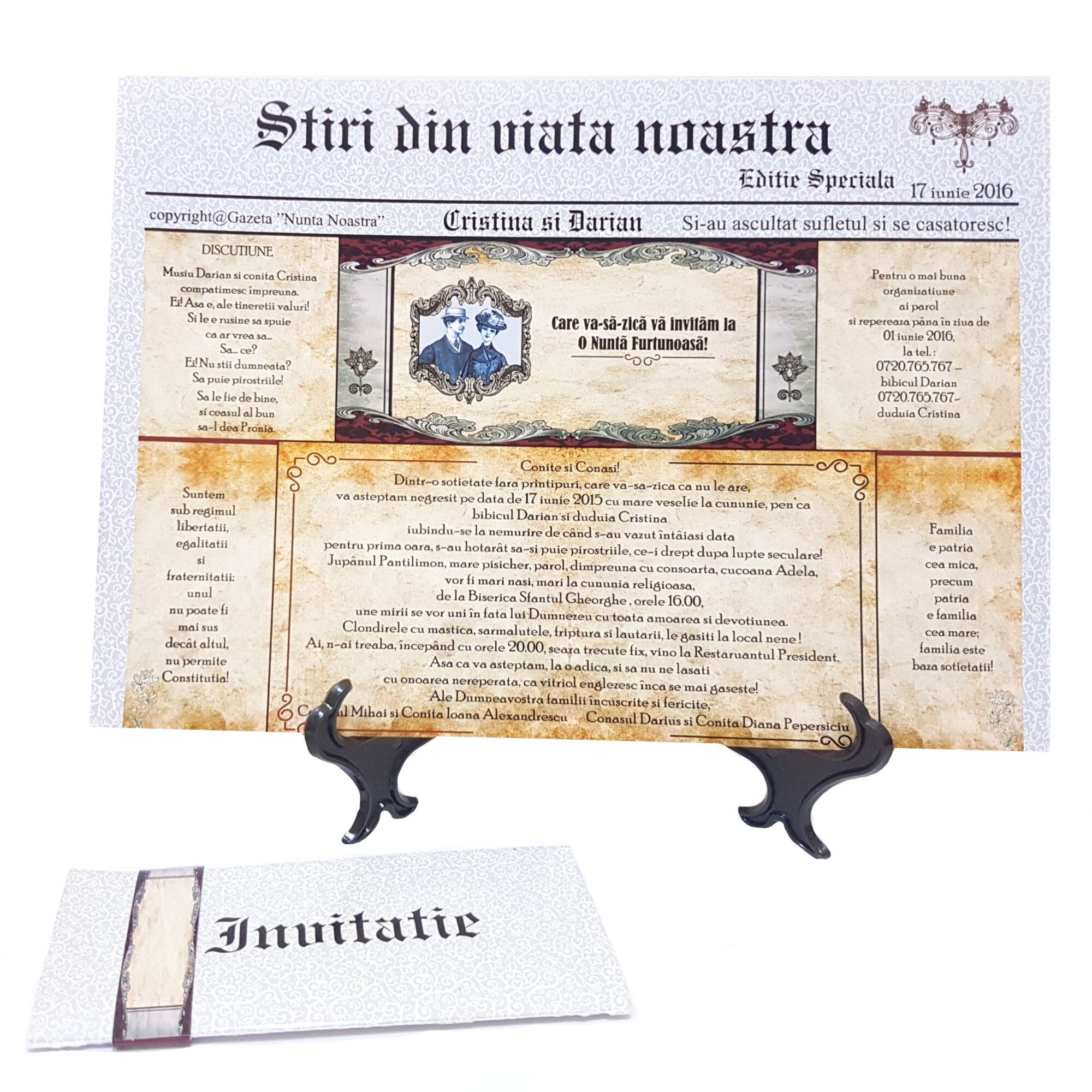 Invitatie nunta Ziarul Caragiale - eMAG.ro