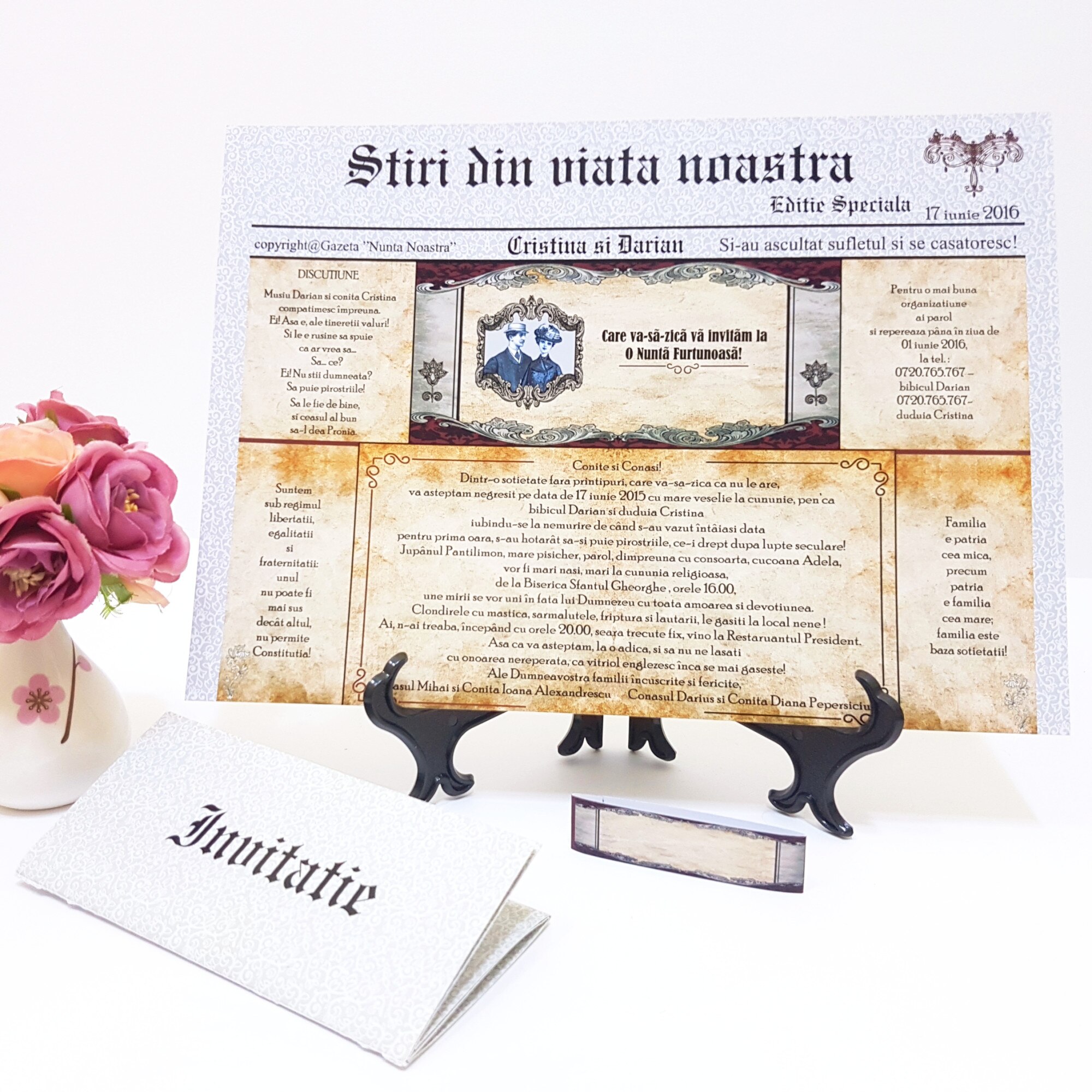 Invitatie nunta Ziarul Caragiale - eMAG.ro