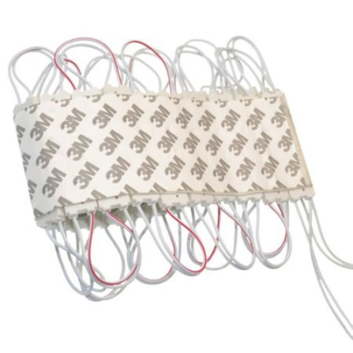 Set 20 Module LED COB led cu lupa tensiune intrare 12v lumina alb cald ...