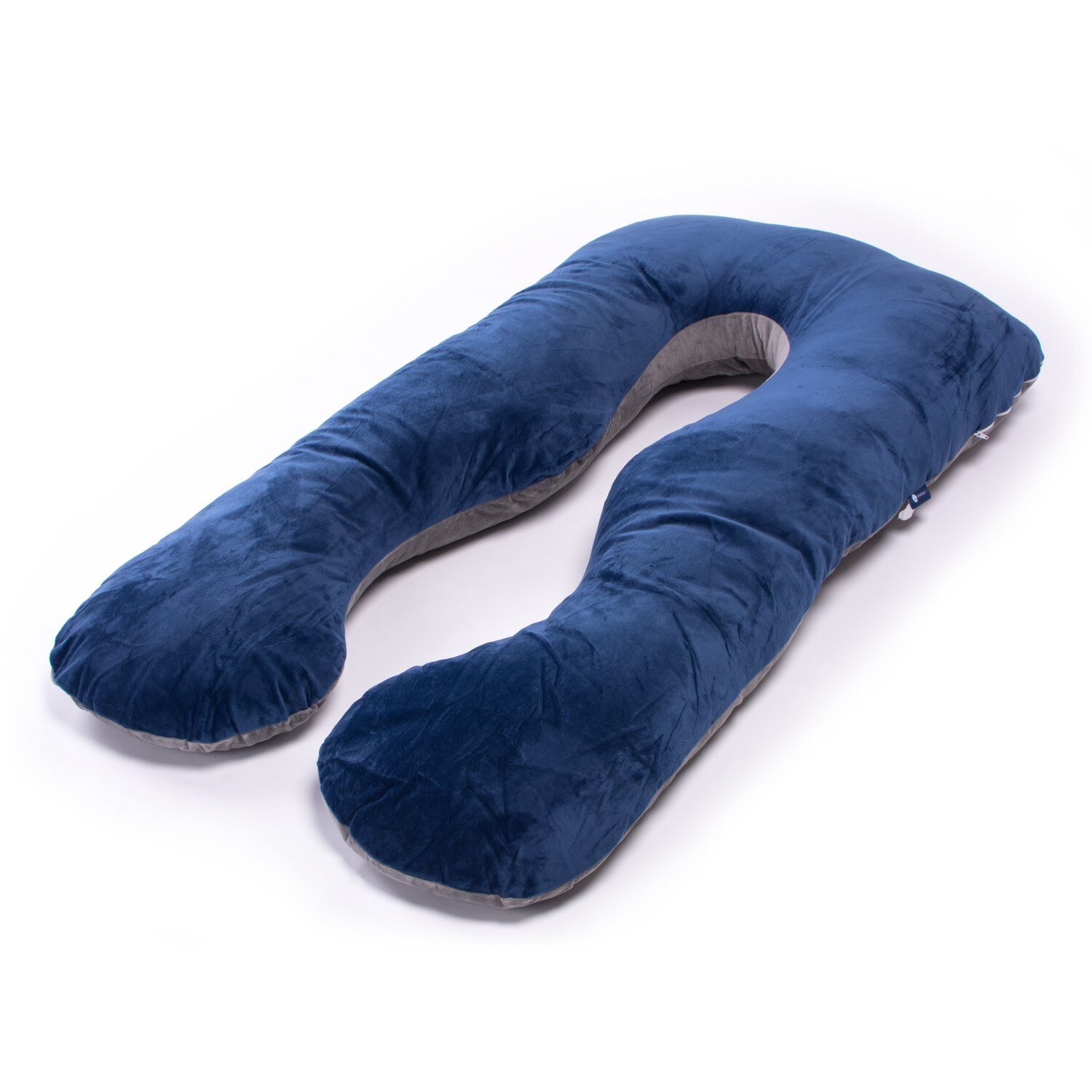 Perna gravida 3 in 1 Bebeke Premium Velvet Blue/Grey - eMAG.ro