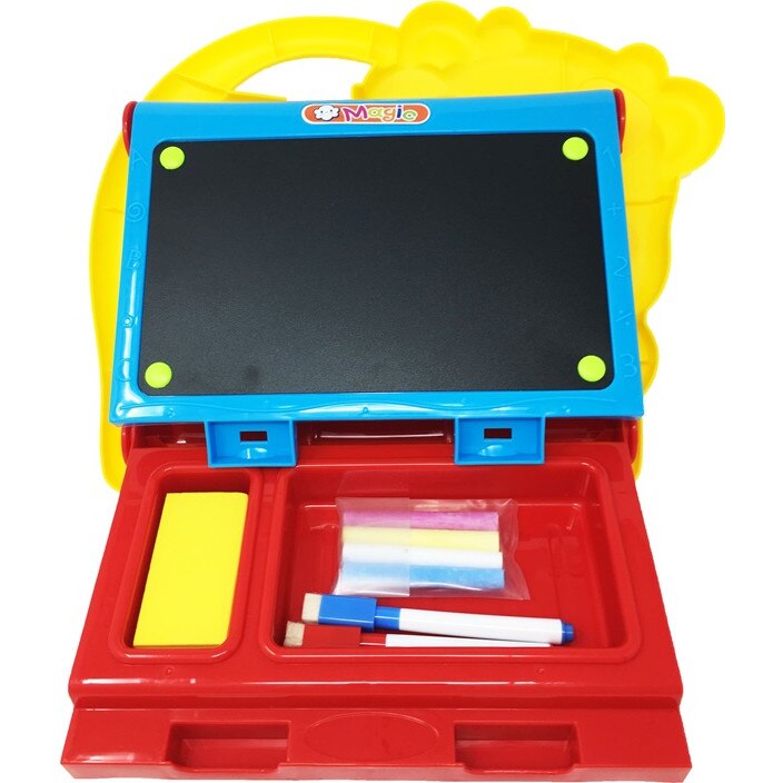 Tabla de scris 2 in 1 Doodle Board cu compartiment pentru creta, marker ...