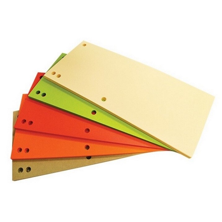 Separatoare carton pentru biblioraft, 105x230 mm, multicolor, 100 buc ...