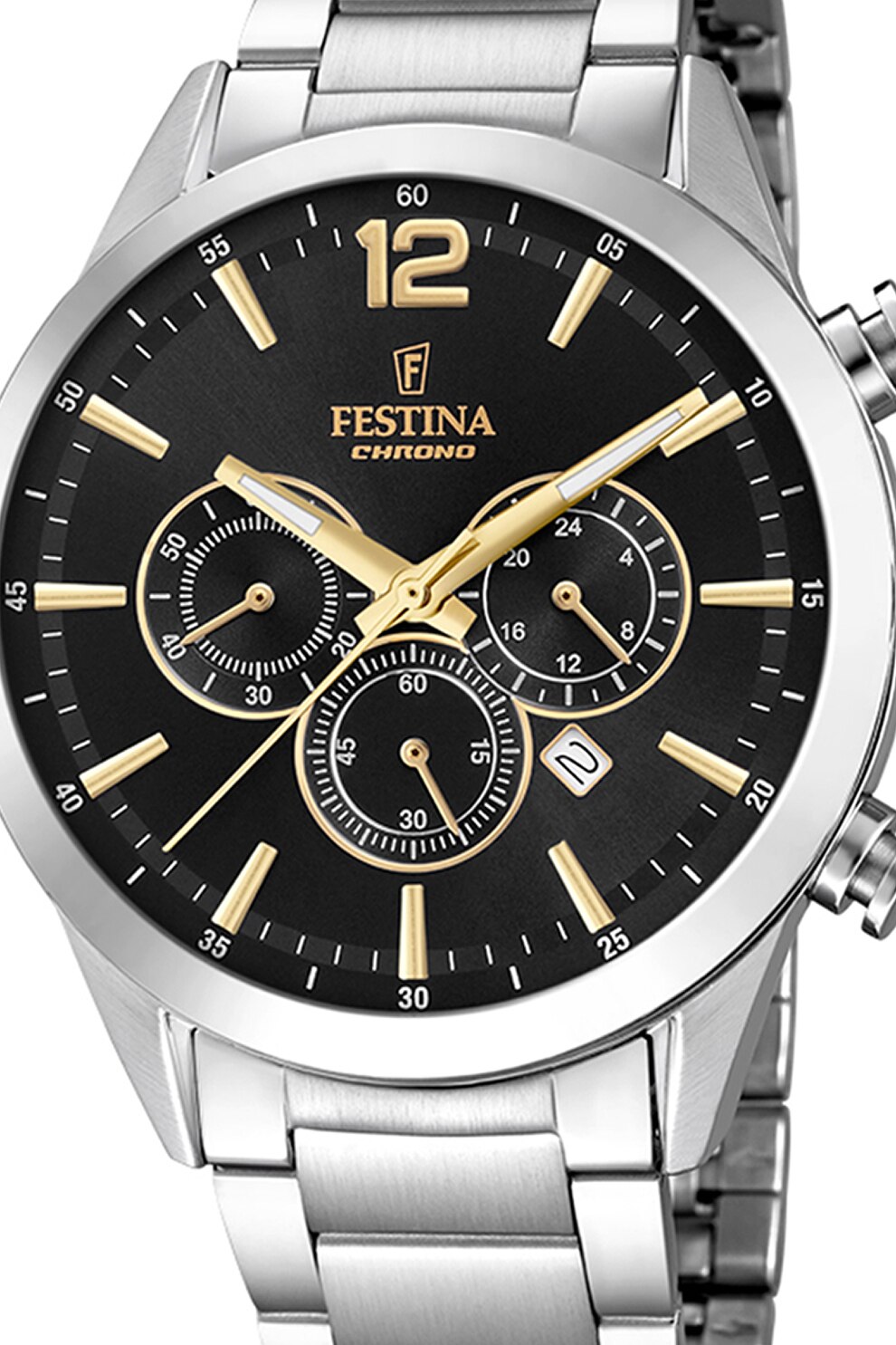 Festina, Ceas cronograf din otel inoxidabil, Argintiu - eMAG.ro