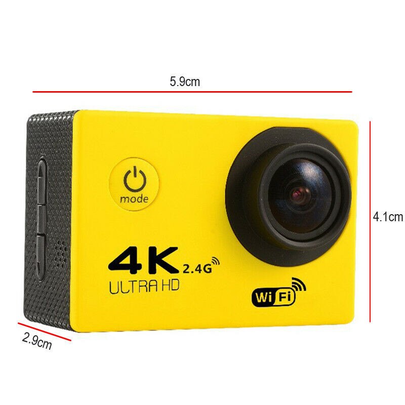 Camera Video Sport, Ultra HD cu Wi-Fi, Rezistenta la Apa, cu ...