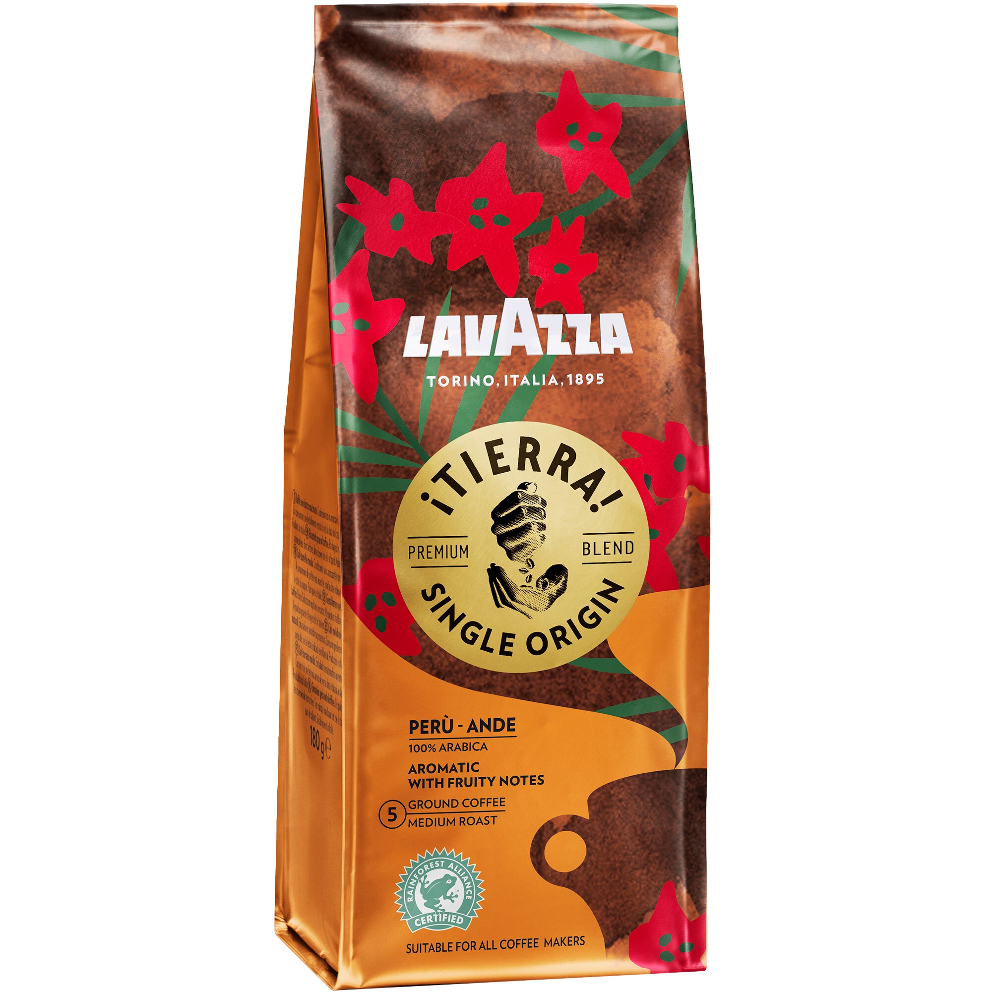 Cafea macinata Lavazza Tierra Single Origin Peru-Ande, 180g - eMAG.ro