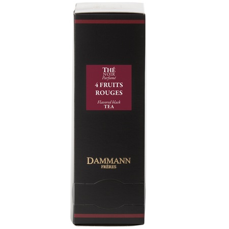 Ceai negru Dammann 4 Fruits Rouges, 24 pliculete, ambalate individual ...