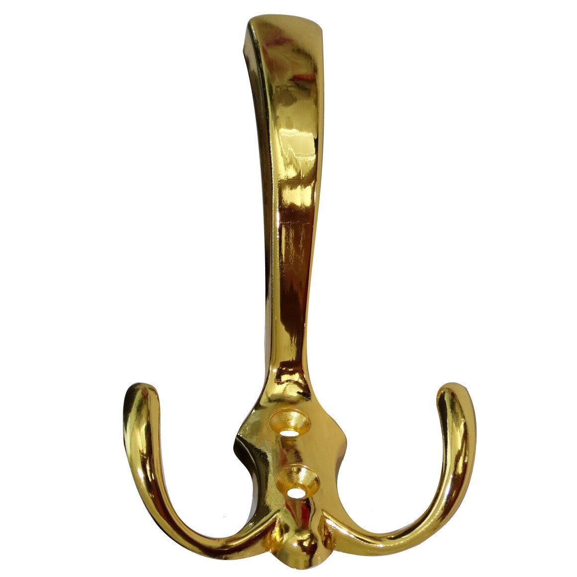 Cuier metalic AERZETIX, cu doua carlige, 140x 70 mm, auriu - eMAG.ro