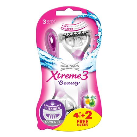 Самобръсначка Wilkinson Extreme 3 Beauty, Жени, 6 броя - eMAG.bg