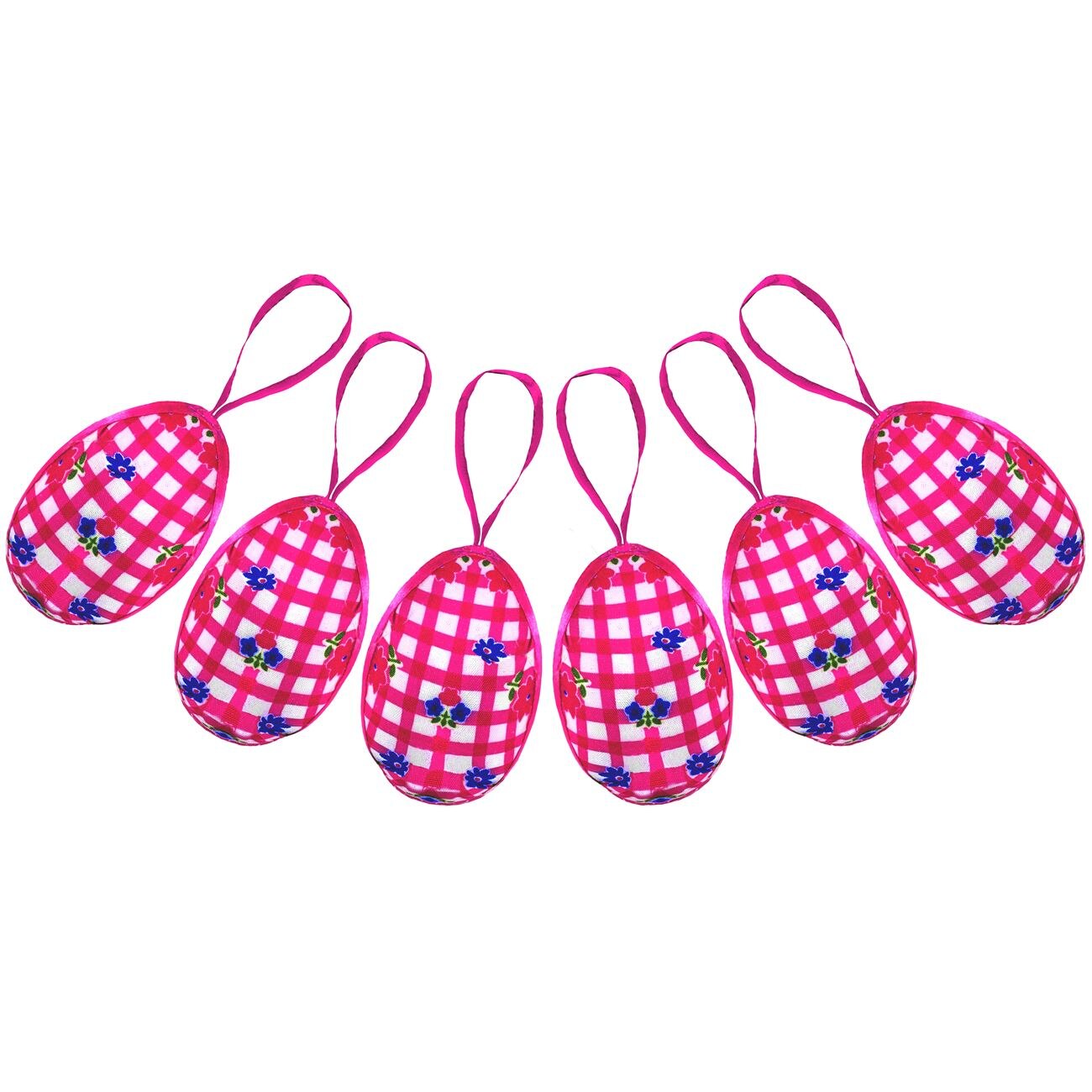 Set Oua decorative de Paste, model cu flori, 6 buc, 6 cm - eMAG.ro