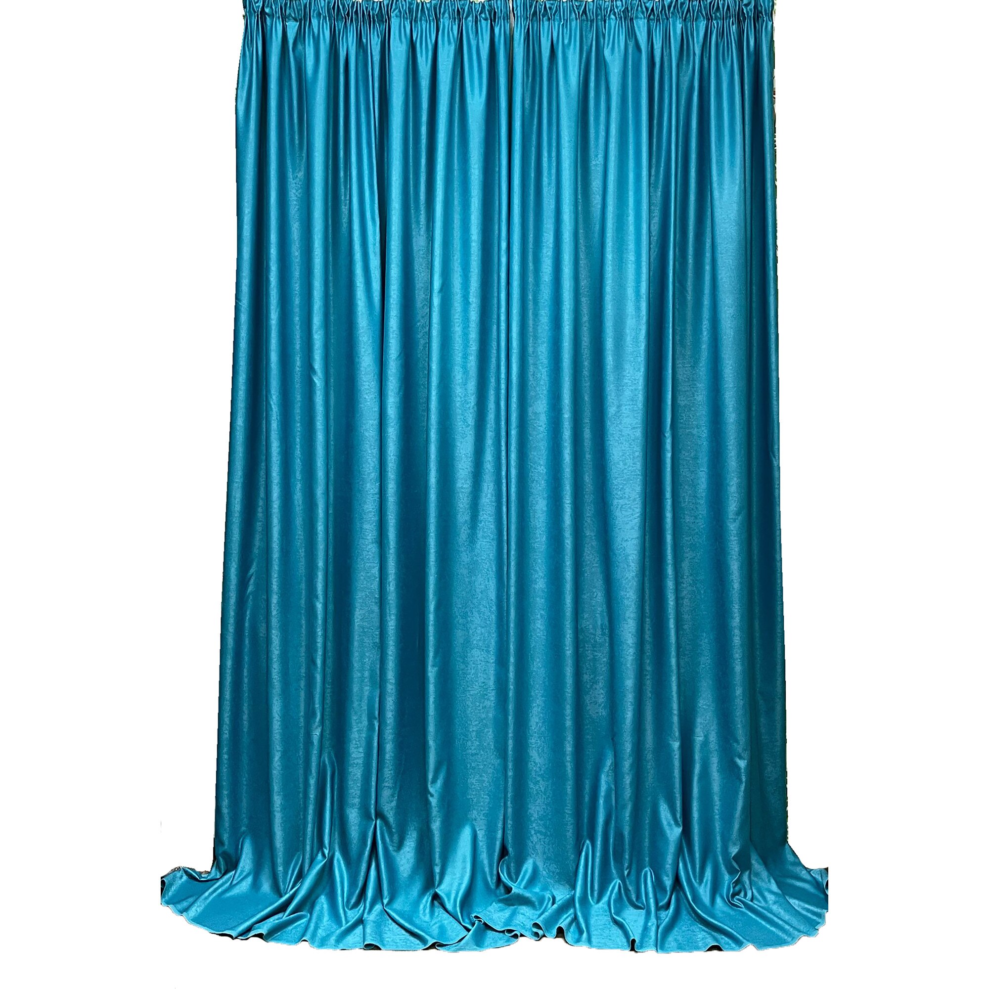 Set draperii semiopace, uni, culoare turcoaz, colectia "Monocrom by Liz ...