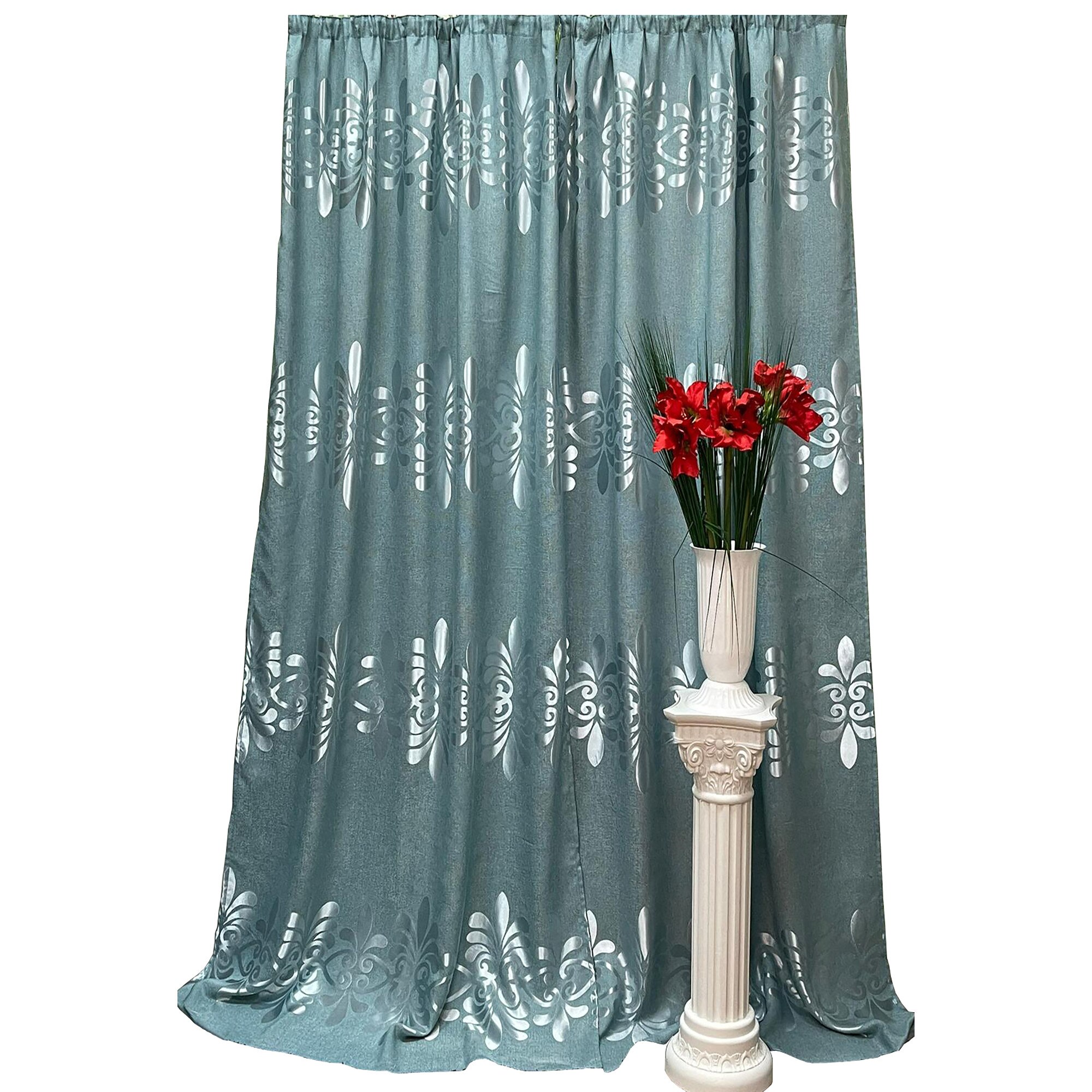 Set draperii, culoare turcoaz, colectia "Rococo Design by Liz Line ...