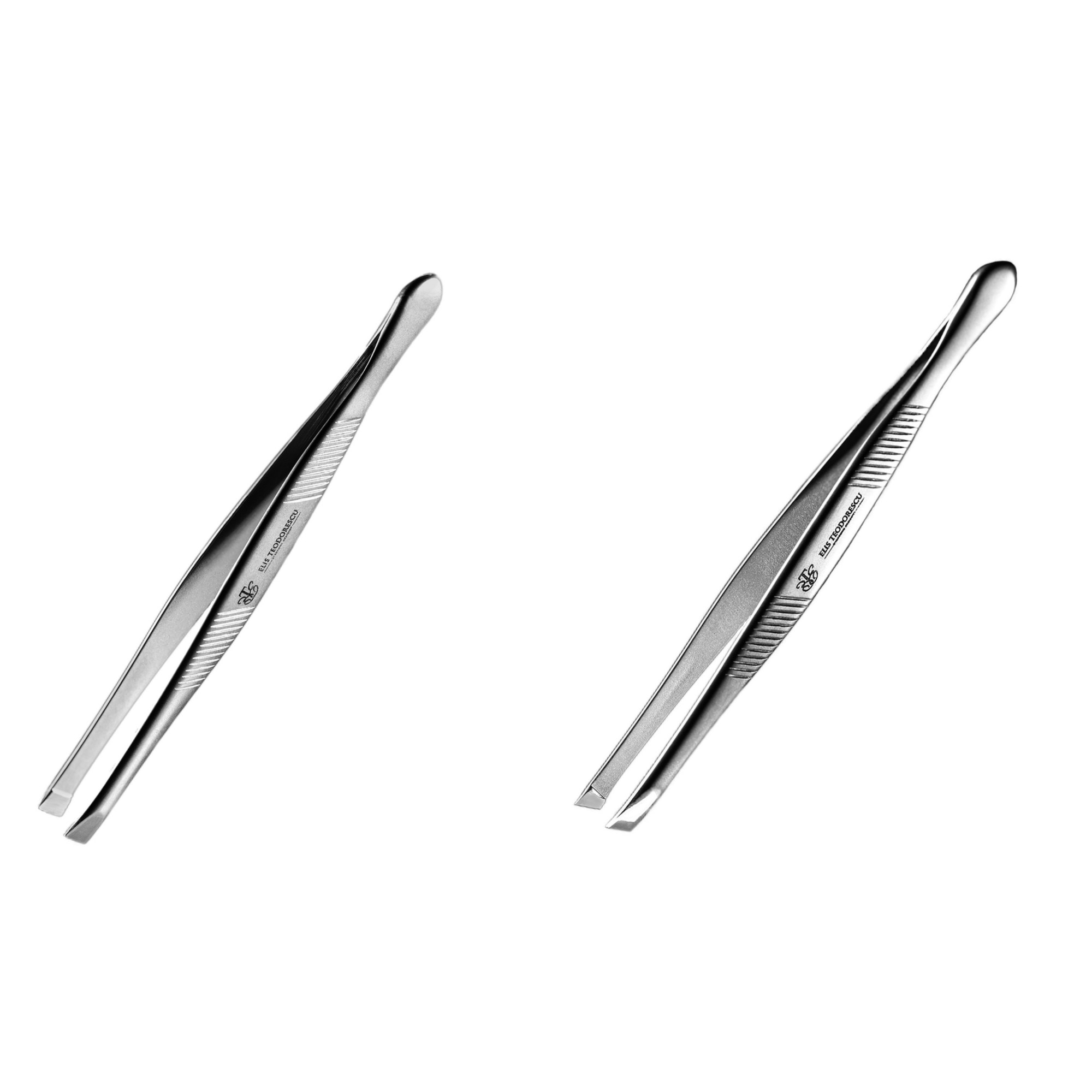 Set 2 X Pensete Profesionale cu taietura DREAPTA si OBLICA, Cadou, Otel ...