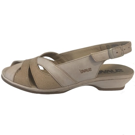 Sandale dama, din piele naturala, marca Suave, O816T-3, bej, 40 - eMAG.ro