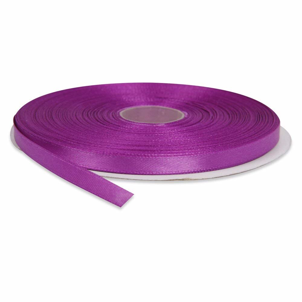 Panglica funda saten 0.6 cm latime, culoare mov, rola 22 m - eMAG.ro