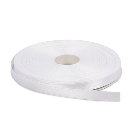Panglica funda saten 0.6 cm latime, culoare alba, rola 22 m - eMAG.ro