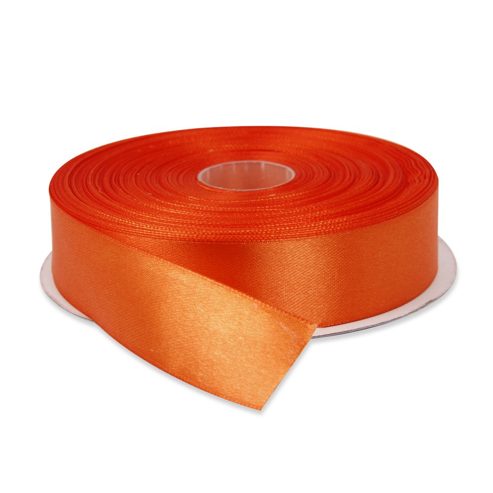 Panglica funda saten 2 cm latime, culoare portocaliu, rola 22 m - eMAG.ro