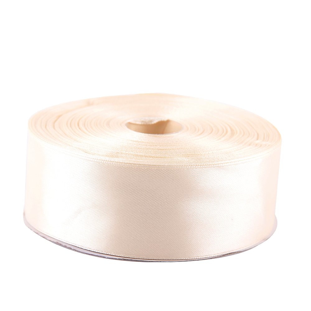 Panglica funda saten 4 cm latime, culoare ivoire, rola 22 m - eMAG.ro