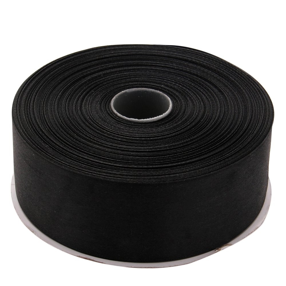 Panglica funda saten 4 cm latime, culoare neagra, rola 22 m - eMAG.ro