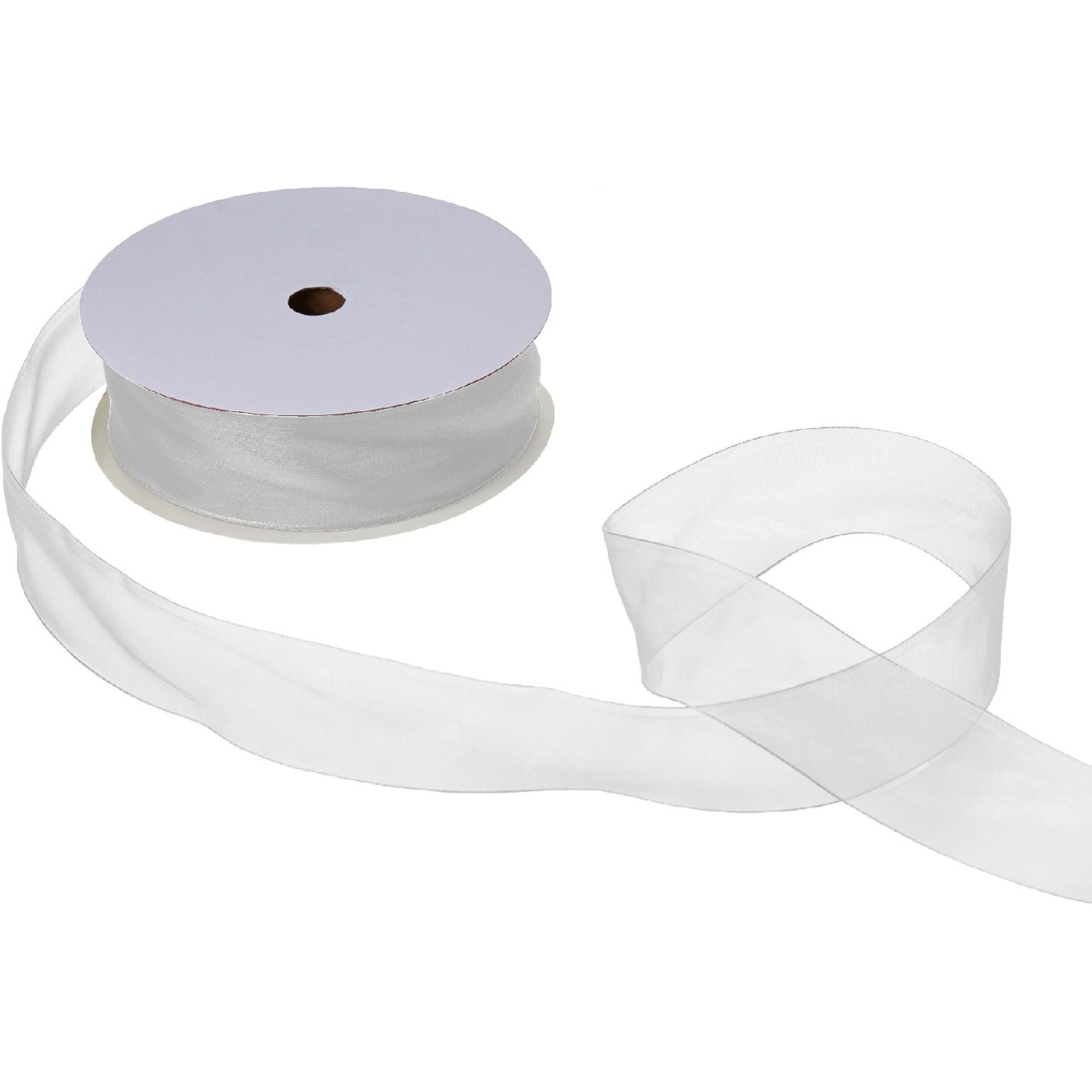 Panglica funda organza 2 cm latime, culoare alb, rola 40 m - eMAG.ro