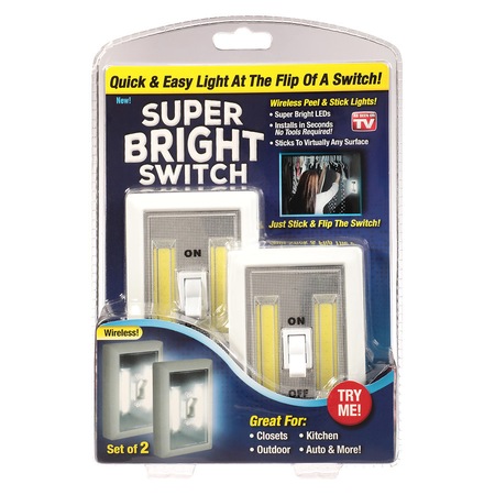Лампа Super Bright Switch 2 бр., батерии 3 ААА, 200 лумена, LED - eMAG.bg