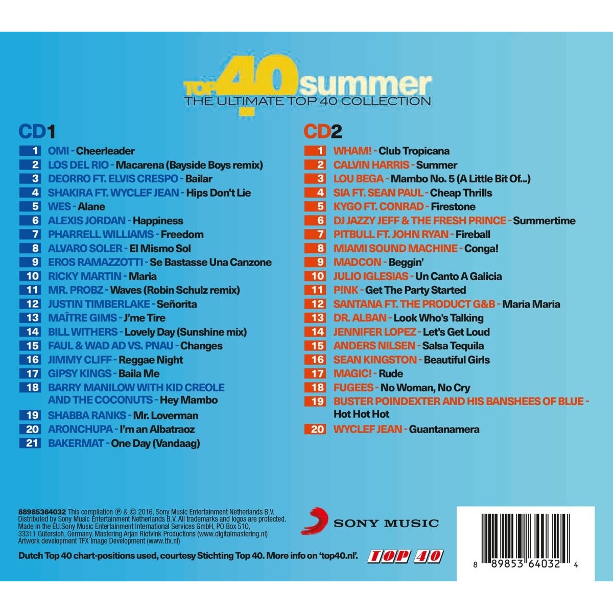 Various Artists - Top 40 Summer - The Ultimate Top 40 Collection - 2 CD ...