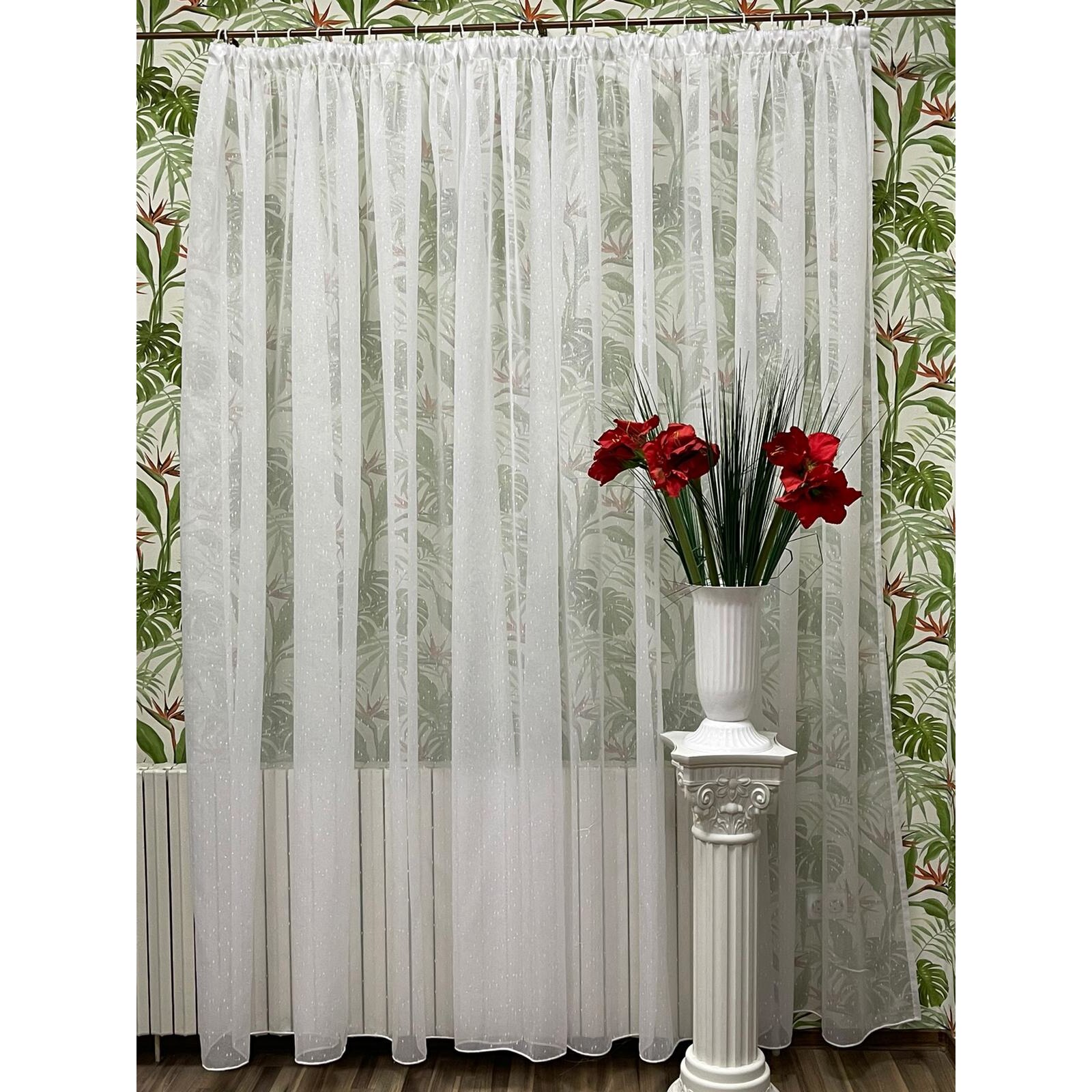 Perdea brodata, culoare alba, colectia Ploaie de meteoriti by Liz Line ...